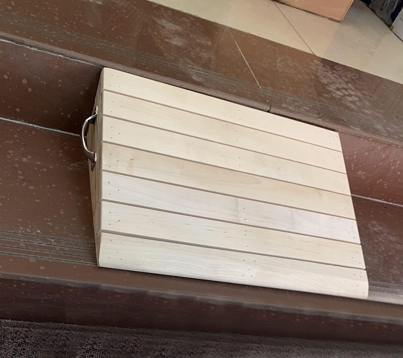 Handicap Ramps Wheelchair Ramp Wooden Threshold Ramp with Handle Handy ...