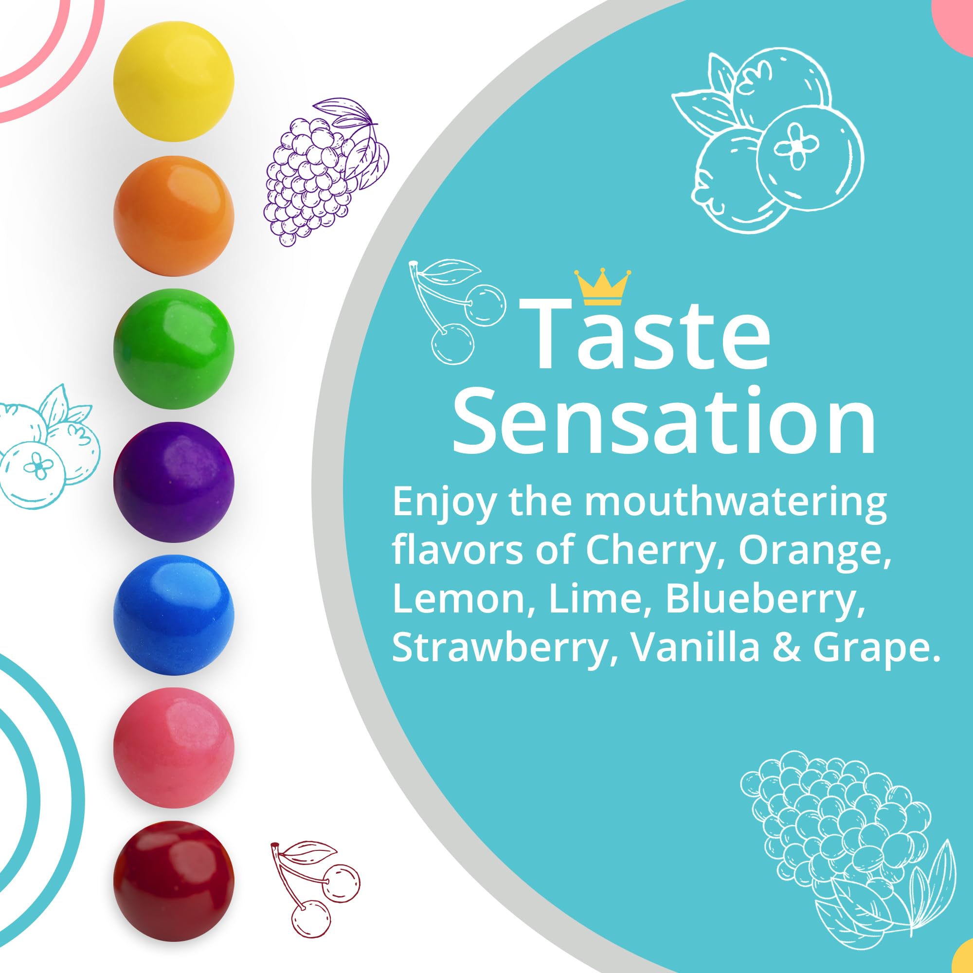 Snapklik.com : Gumballs For Gumball Machine - 1 Inch Large Gumballs ...