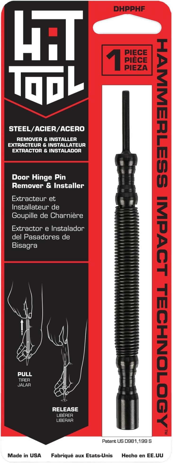 Amazon.com: Eastwood Door Hinge Pin Puller Removal Tool Kit Heavy-Duty ...