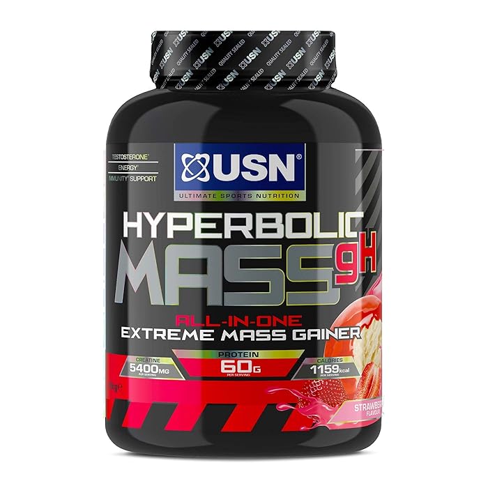 Buy USN Hyperbolic Mass Strawberry 2kg: High Calorie Mass Gainer ...