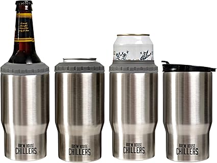 Brew House Chillers - 3 in 1 Coolest & Hottest Drink Holder -Stainless ...