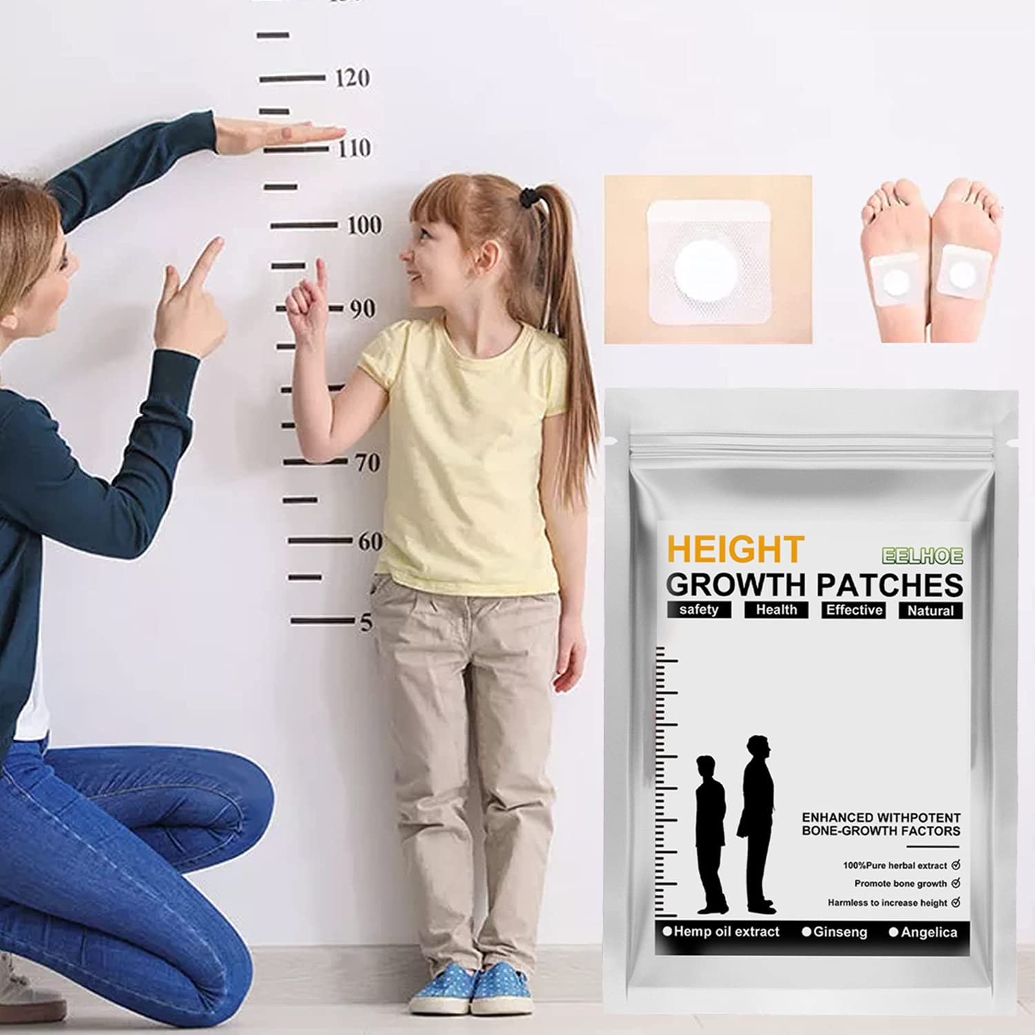 Buy Heightenup Acupunture Slimulating Foot Patch, Height Increase Foot Patch, Height Growth ...