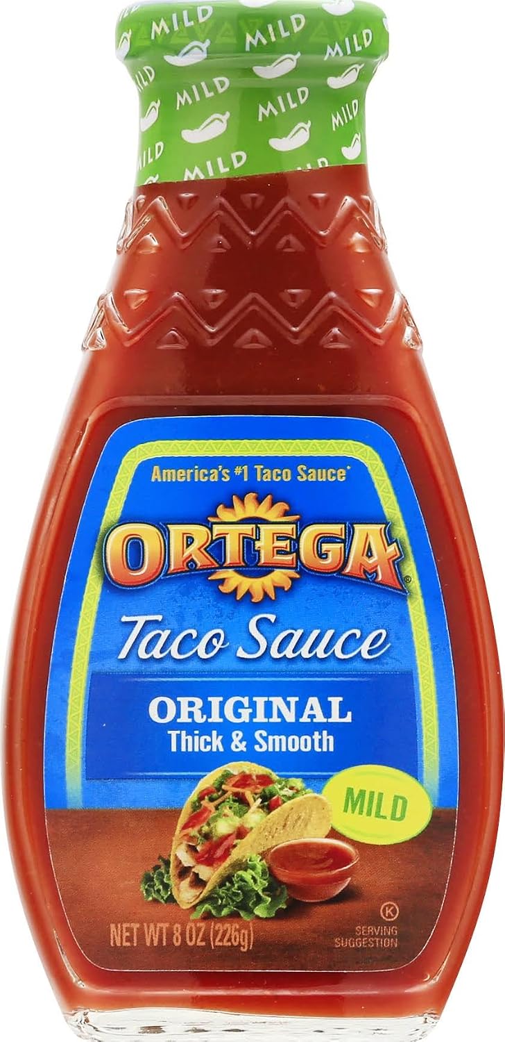 Amazon.com : Ortega Taco Sauce Original Thick & Smooth Hot 8 Oz. Pack ...