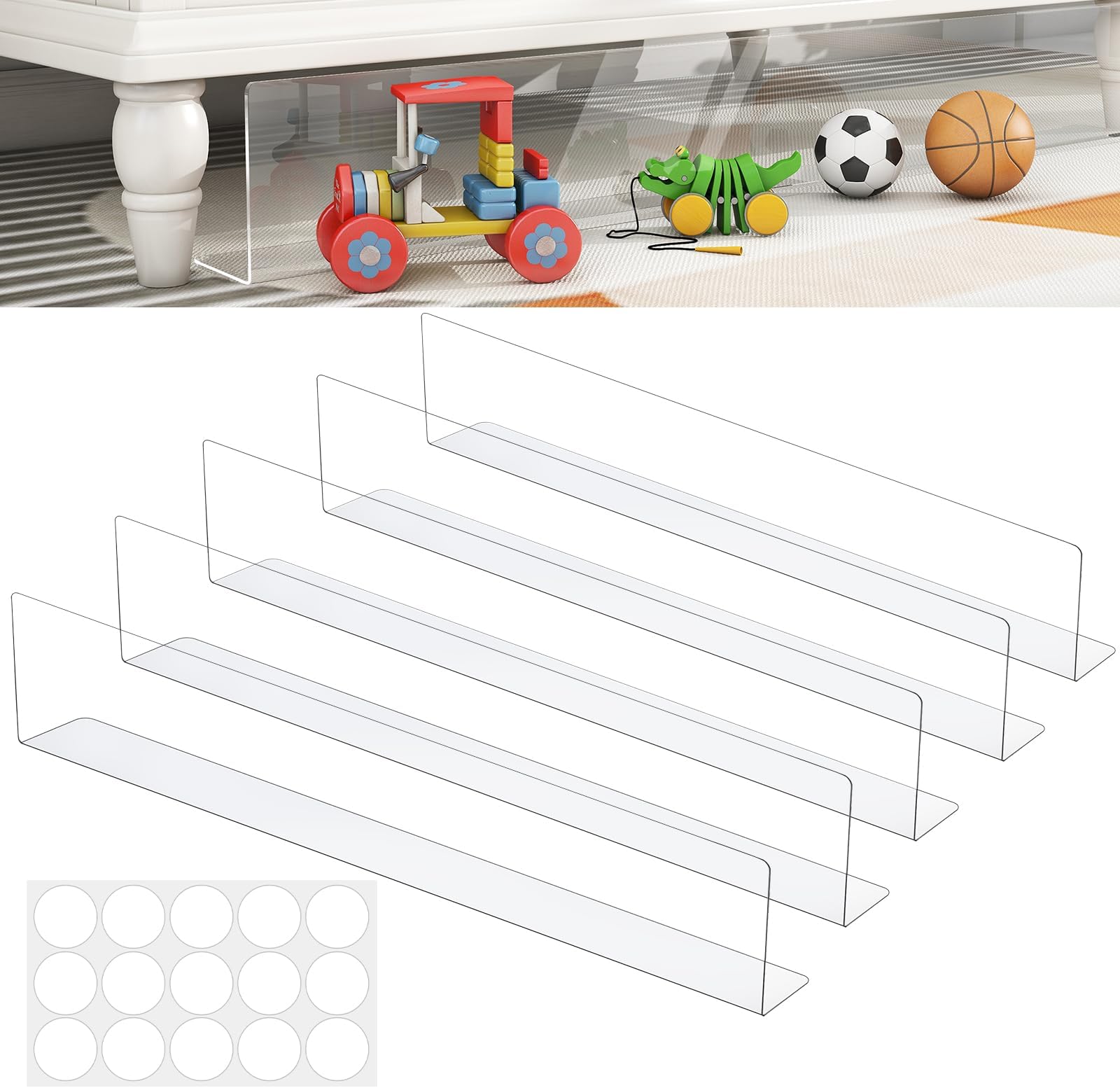 Amazon.com: Mauproy 5 Pack Under Couch Blocker, 16” L x 3.2” H Under ...