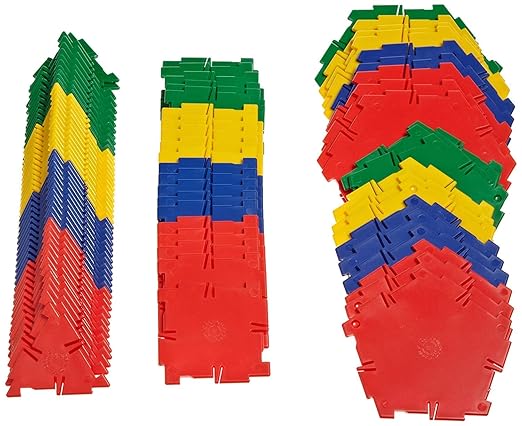 Amazon.com: hand2mind Polydron Geometry Shapes (Set of 92 Pieces in 4 ...