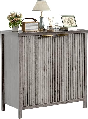 Amazon.com - Smuxee Fluted Sideboard Cabinet, Freestanding Buffet ...