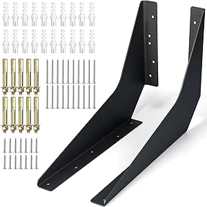 Amazon.com: Blulu One Pair Heavy Duty Commercial Bracket, Countertop Support Bracket, Steel ...