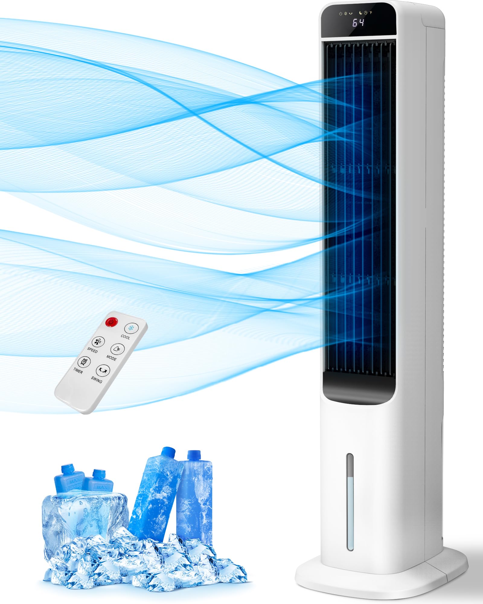 LifePlus Evaporative Air Cooler, 3 in 1 Portable Air Conditioner Fan ...