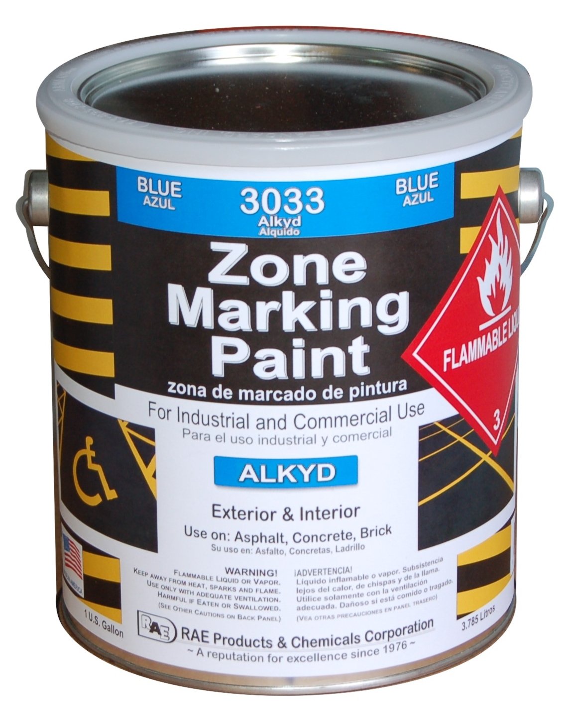 RAE 3033-01 Handicap Blue Alkyd Zone Marking Paint 1-Gallon - Painting ...