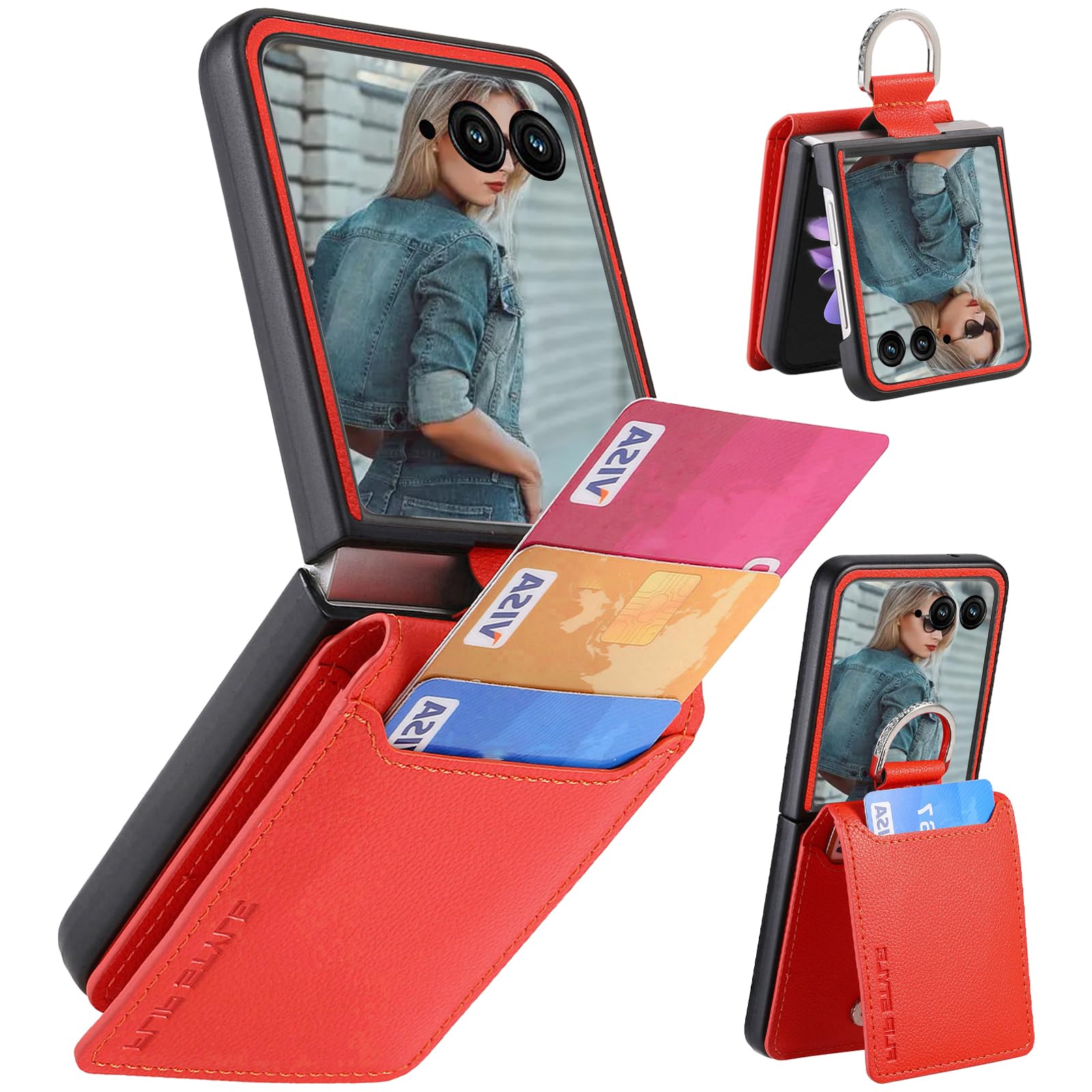 Amazon.com: Fofvccv for Motorola Razr Plus 2024 Case Wallet with Card ...