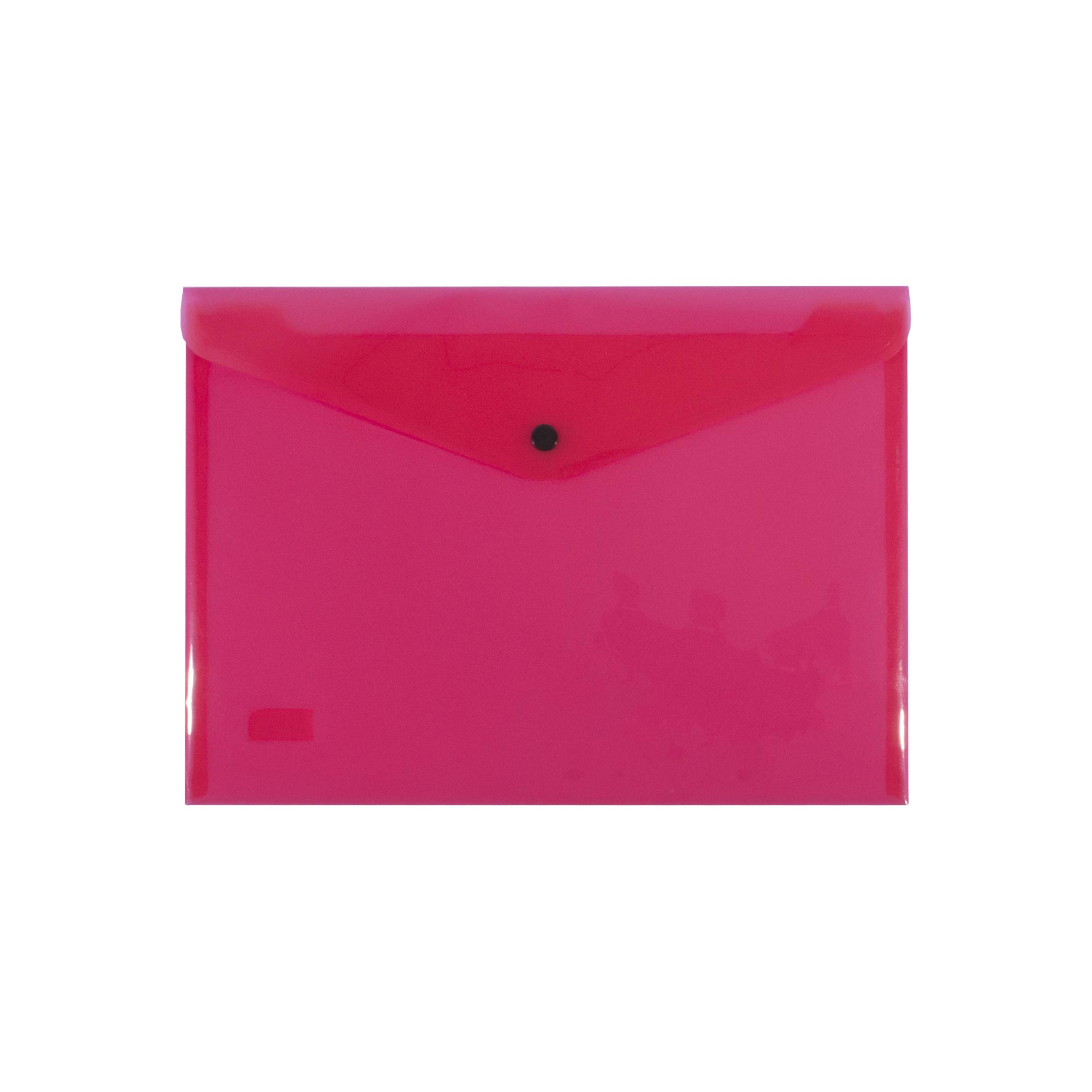 Bantex Document Wallet A4 Polypropylene Button Closure Translucent Red ...