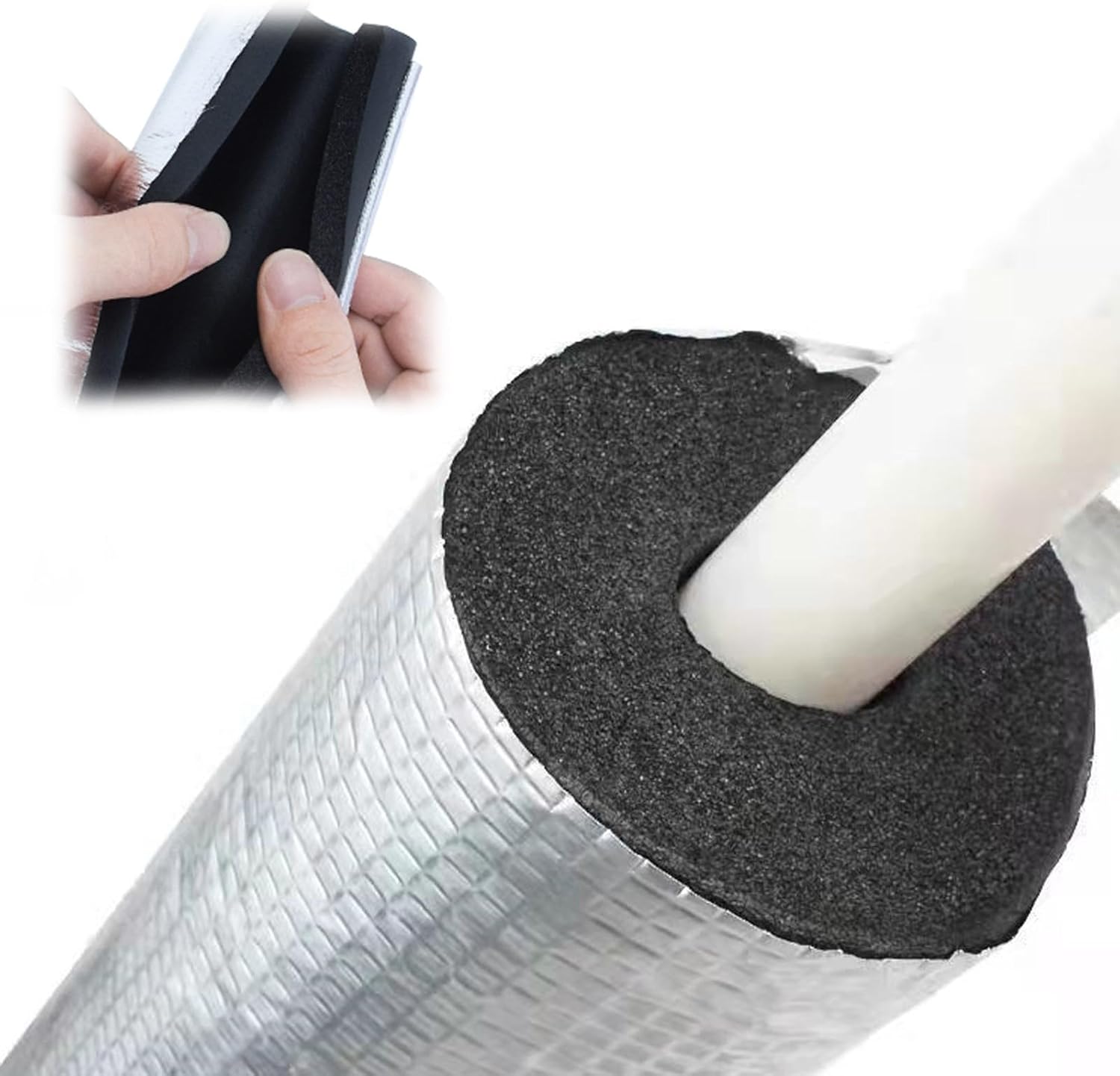 Amazon.com: Water Pipe Insulation Foam Tube AC Foam Tubing, ID 7/8"-8-5 ...