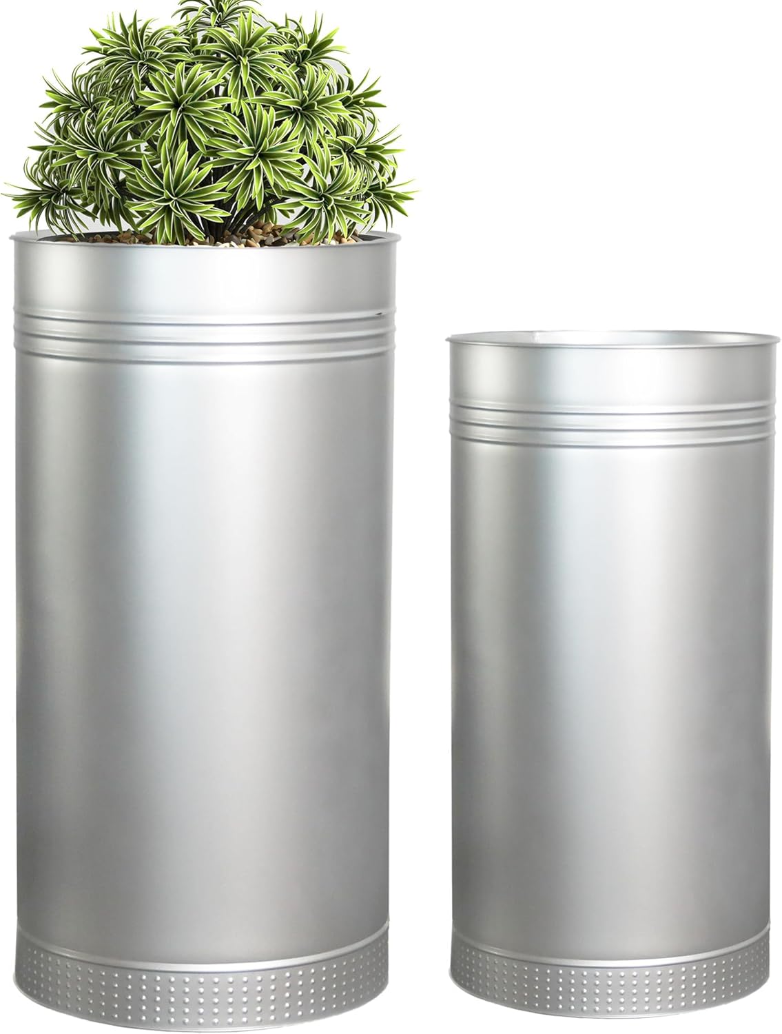 Amazon.com : Worth Garden Galvanized Steel Planter 2-Pack - Large:28 ...