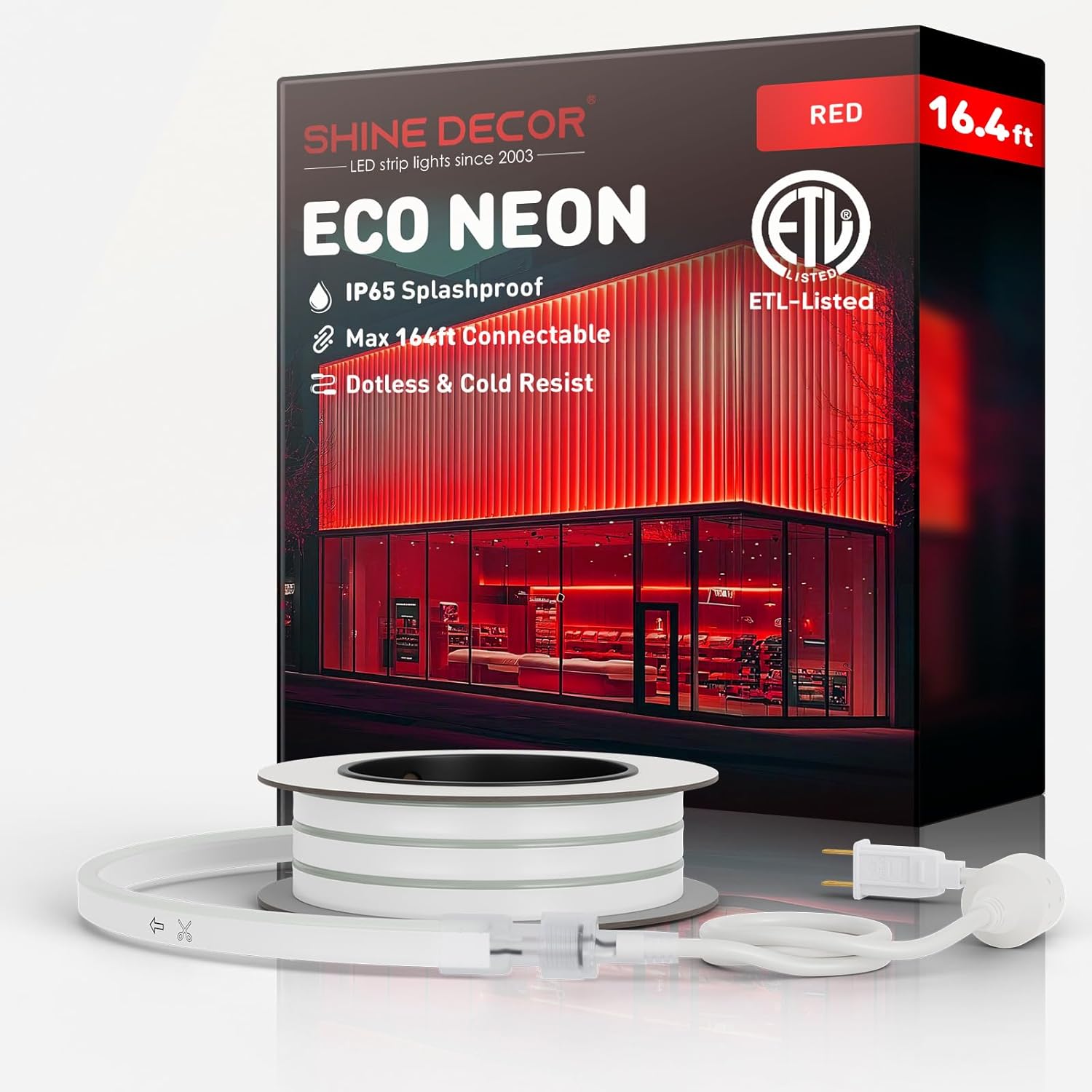 Amazon.com: Shine Decor LED Rope Lights AC 120V, Connectable & Cuttable ...