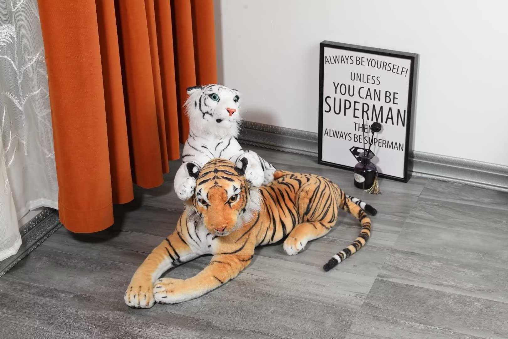 XIRONGTU Giant White Tiger Stuffed Animal - Toy Stuffed Tiger (Over 3 ...