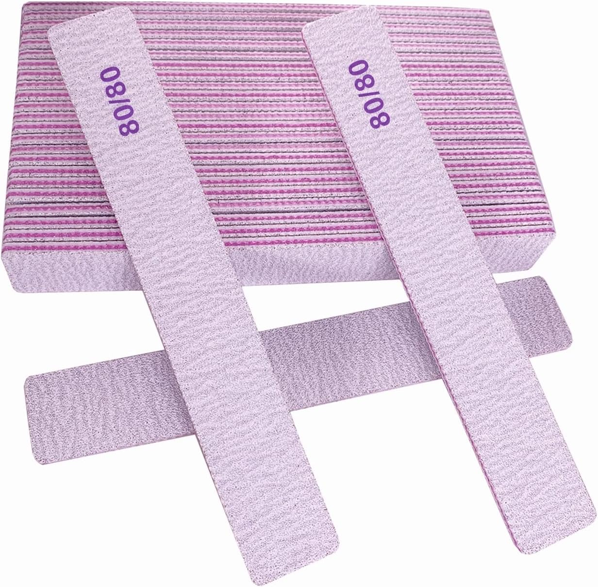 Amazon.com : 80/80 Grit Nail Files (25 Pcs), Coarse Emery Boards for ...