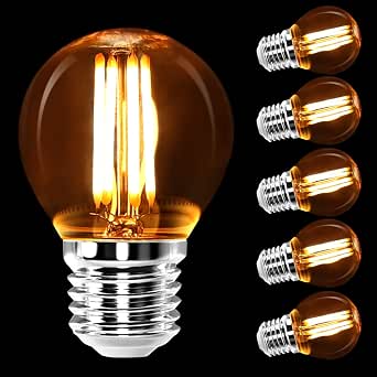 Aigostar E27 Screw Bulb GLS, 4W E27 Led Filament Bulb 400LM 2200K ...