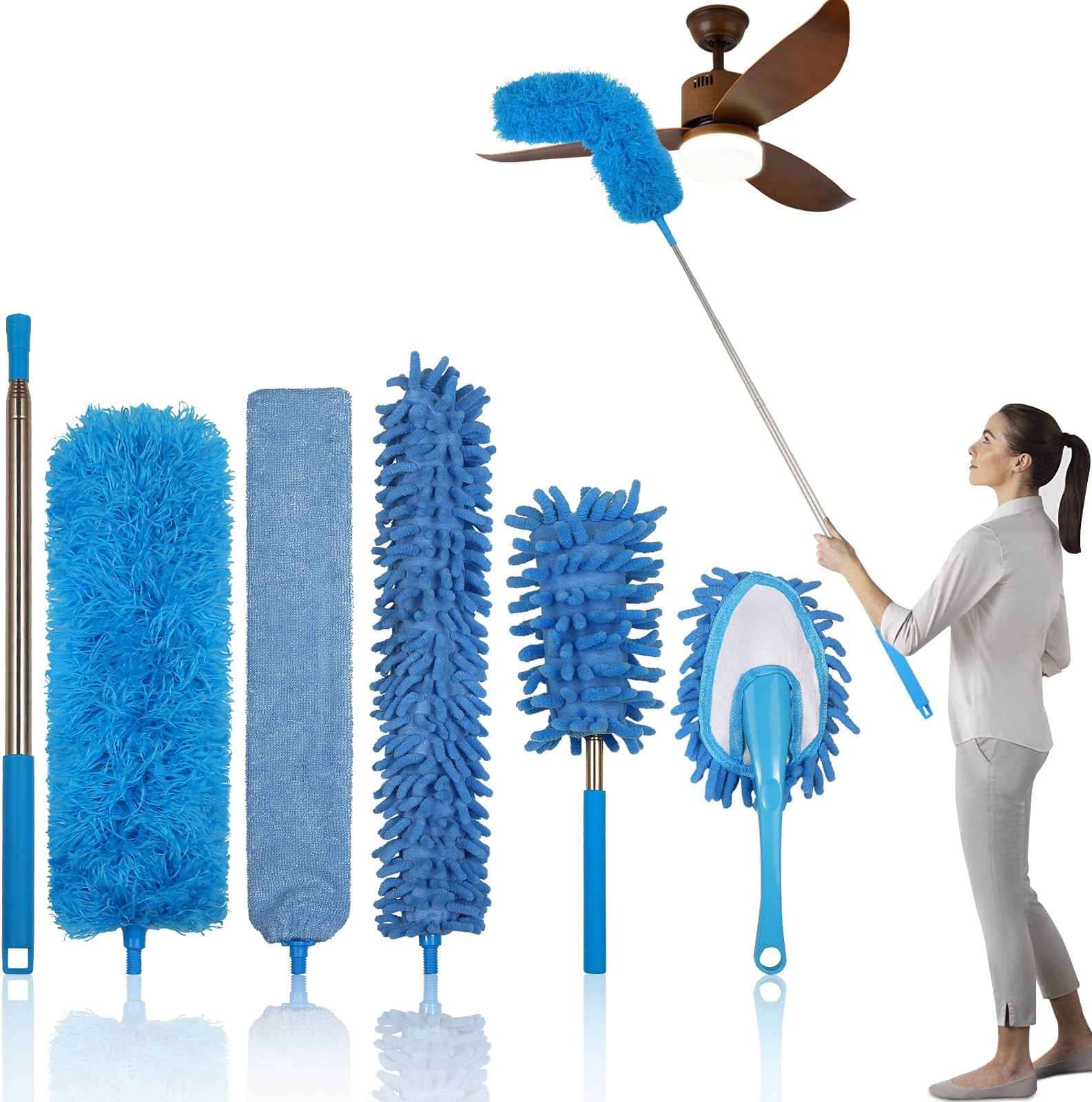 Amazon.com: Cobweb Duster with Extension Pole, Featuring Medium Stiff ...