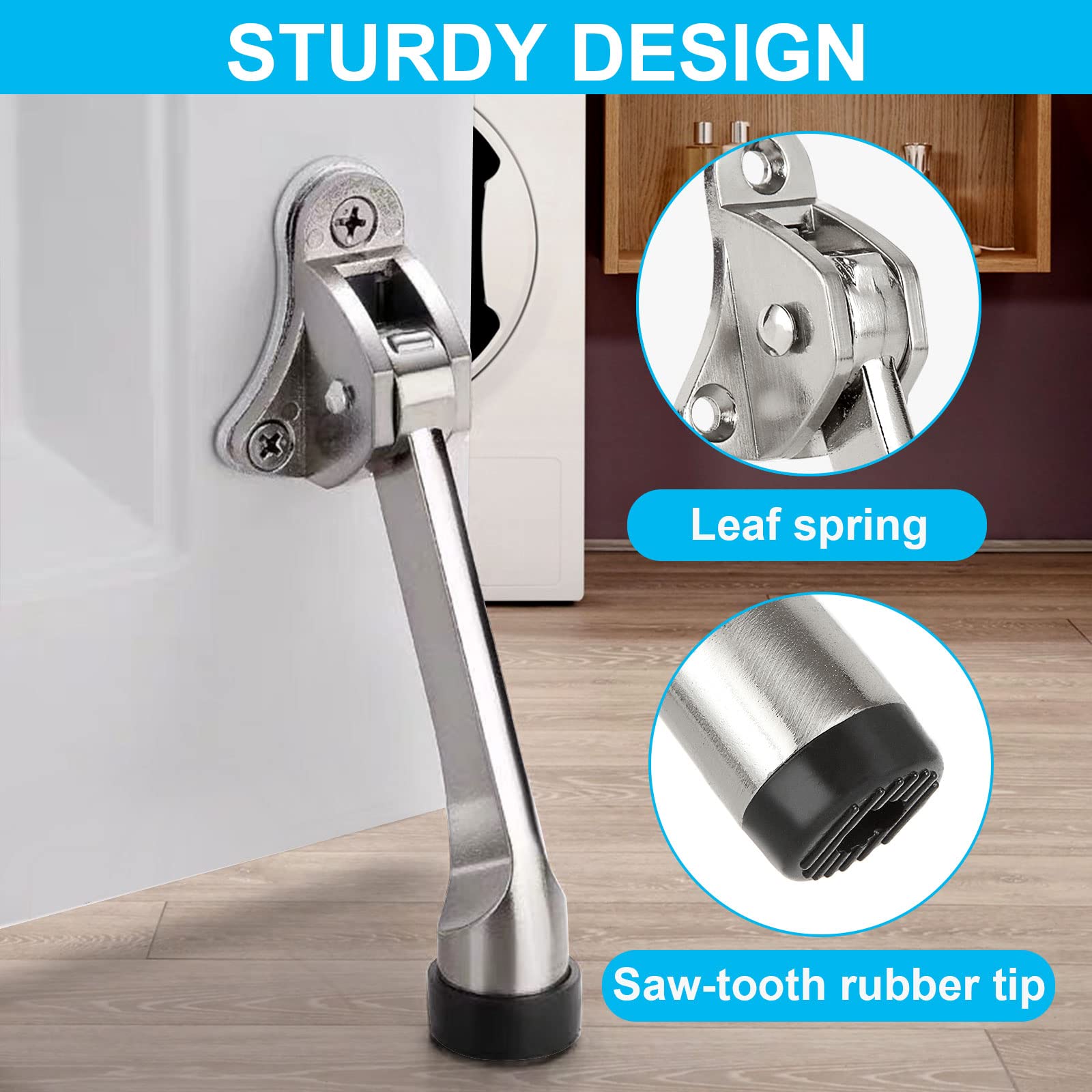 Snapklik.com : 6 Pack Kickdown Door Stop, Commercial Heavy Duty Door ...