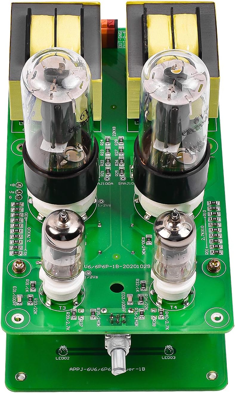 Amazon.co.jp: 6J1 + 6P6P（6V6）真空管アンプ パワーアンプキット 3W×2 HIFI シングルエンド ステレオ ...