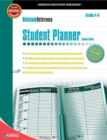 Student Planner, Grades 4 - 8 (Notebook Reference): American Education ...