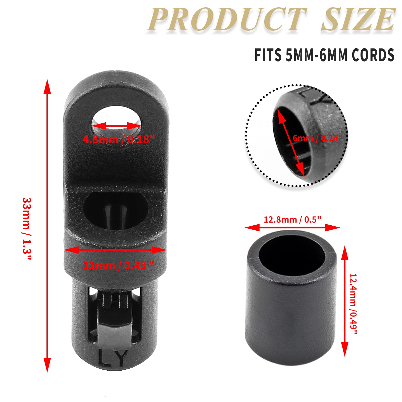 Snapklik.com : LifCratms 12Pcs Bungee Terminal End Tabbed Hooks