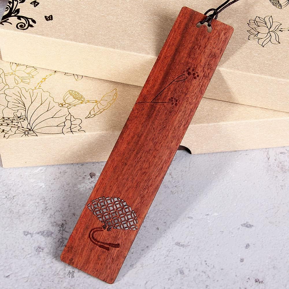 Simeloor Natural Wood Bookmark , Birthday Gift Mothers Day Wooden ...