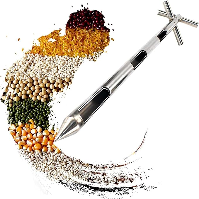 Amazon.com: HEAXIY Double Layer Grain Probe Sampler, 3 Slots Stainless ...