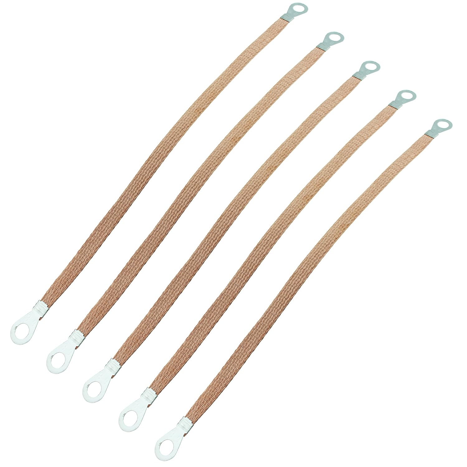 RLECS 5PCS 30cm Length All Copper Bridge Ground Wire Distribution Box ...