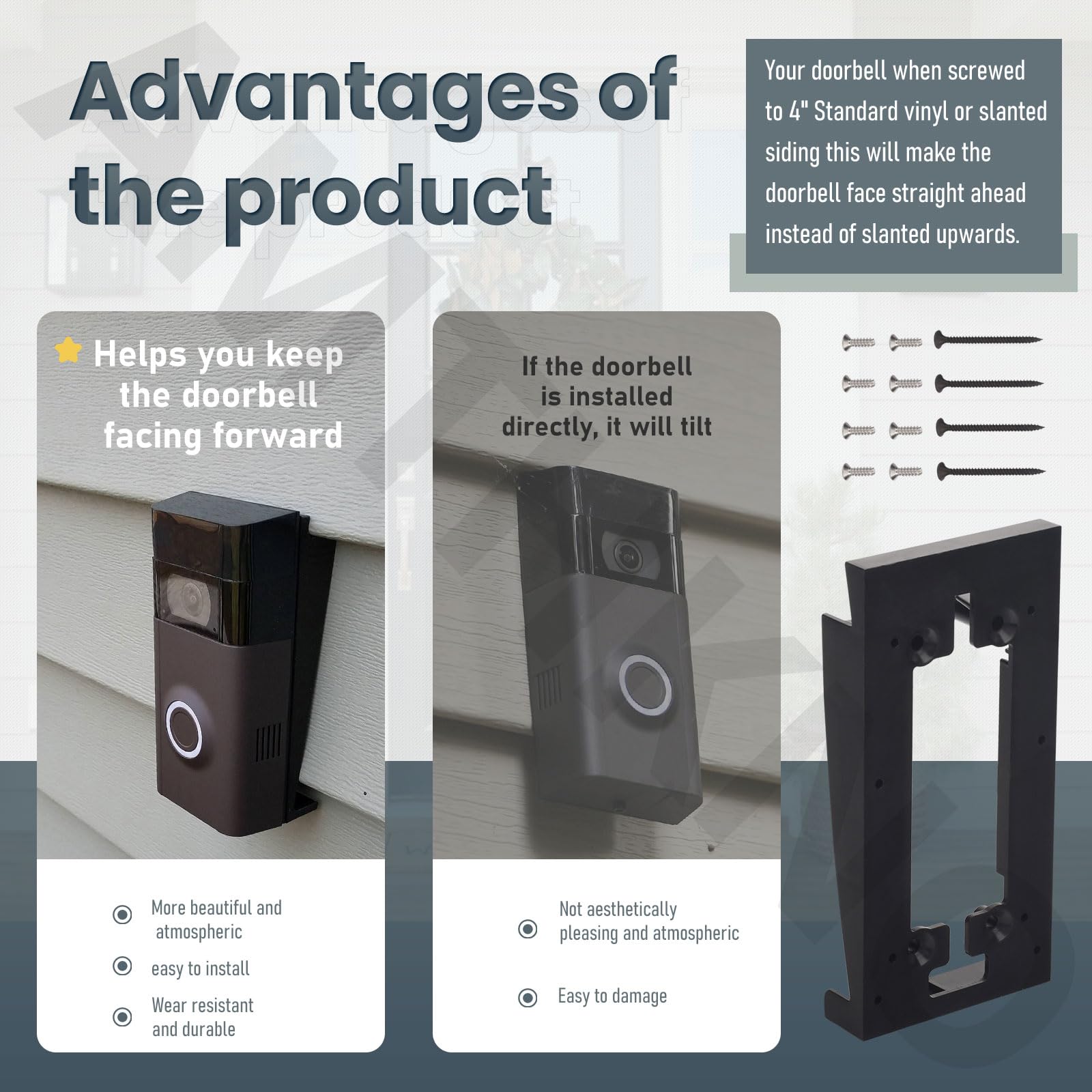 Snapklik.com : Vinyl Siding Angle Adjustment Mount/Doorbell Siding ...