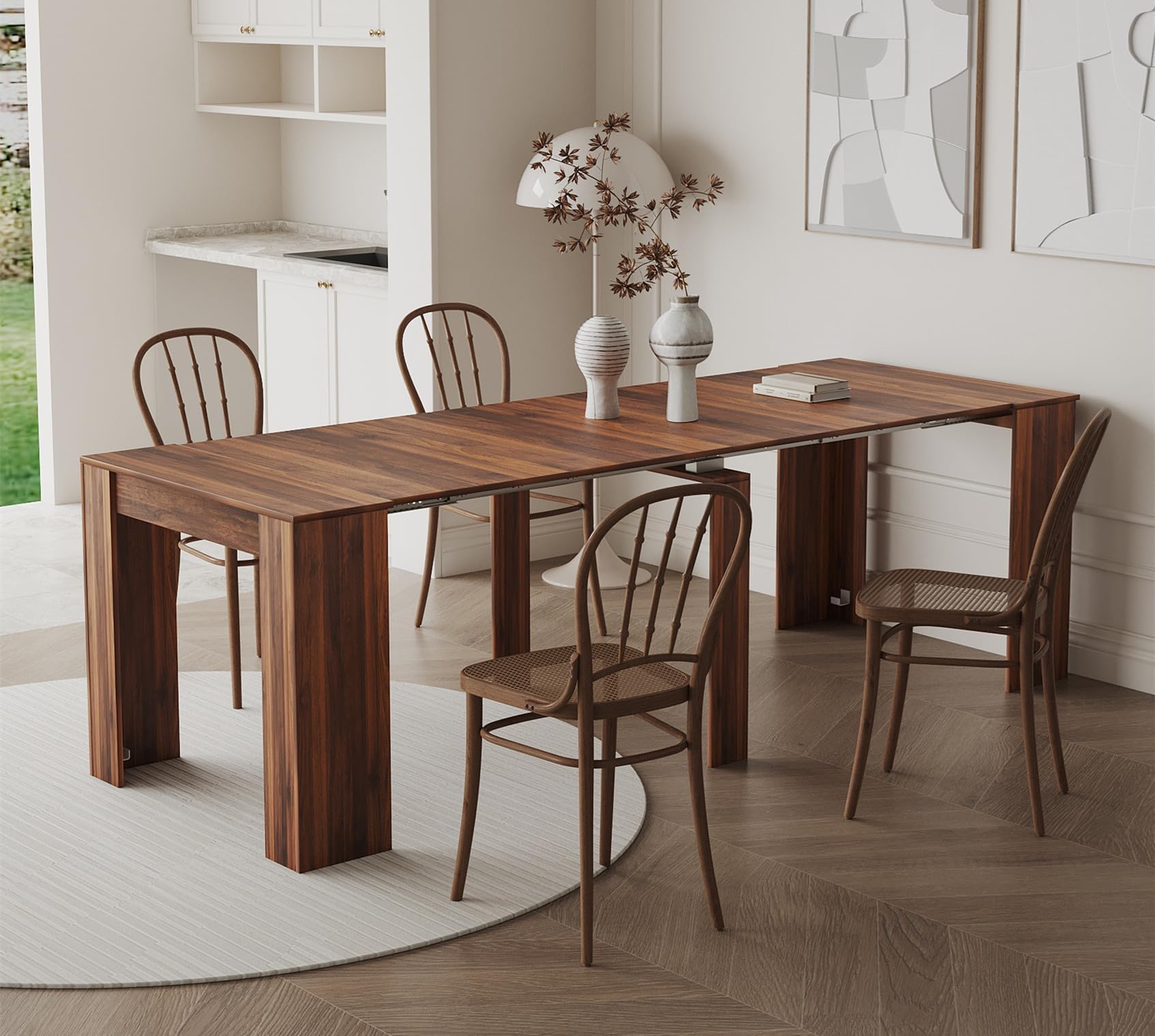 Amazon.com - Boloni 20"-99" Extendable Dining Table with Storage for 2 ...