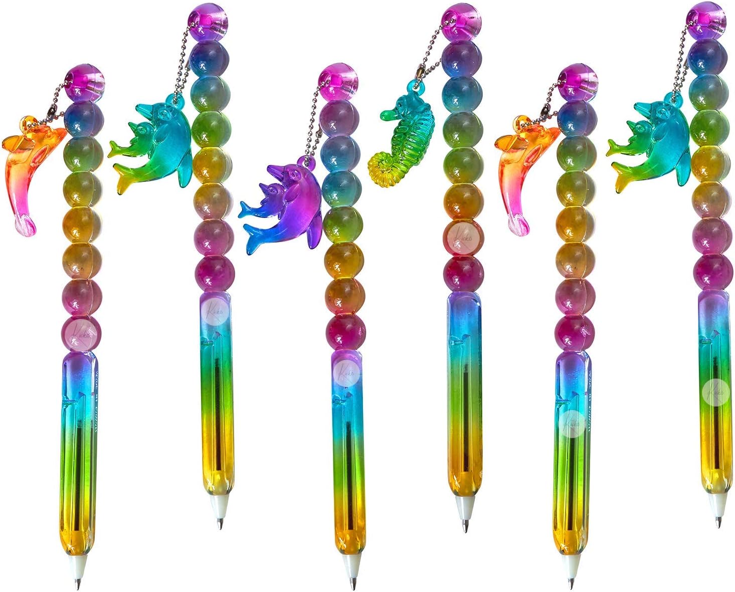 Kicko Rainbow Sea Life Pen - 6 Pack - Colorful Plastic Pens with ...