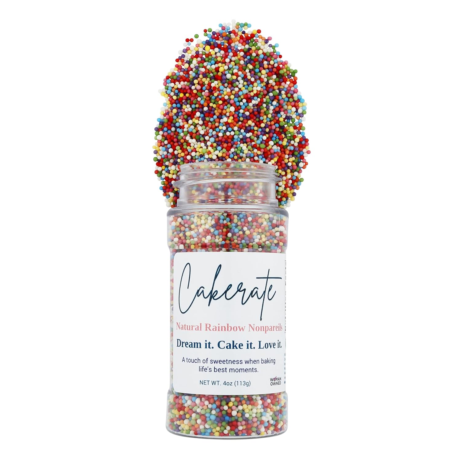 Amazon.com: Cakerate Natural Rainbow Nonpareils Sprinkles - Edible Cake ...
