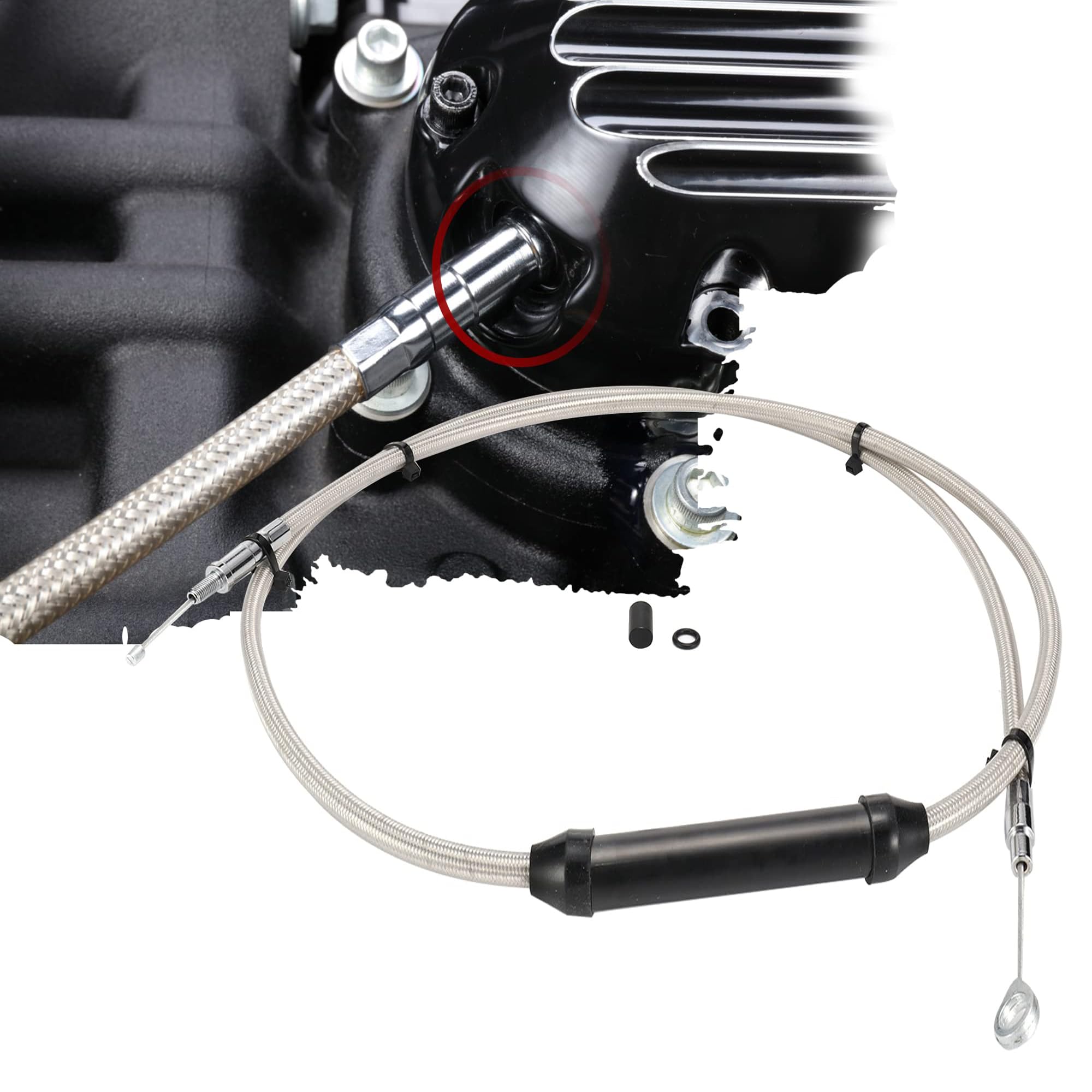 Amazon.com: TIGERSGATE Stainless Steel Braided +4" Extended Clutch ...