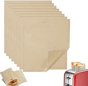 Toastie Bags for Toaster, 8PCS Toaster Bags Large Size, Reusable Non ...