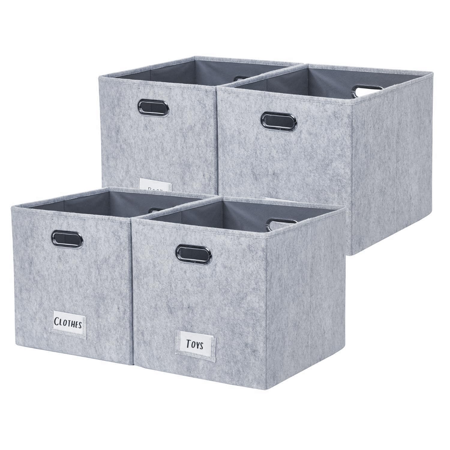 Amazon.com: DECOMOMO Felt Storage Basket 13x15x13 Storage Cube Bins ...