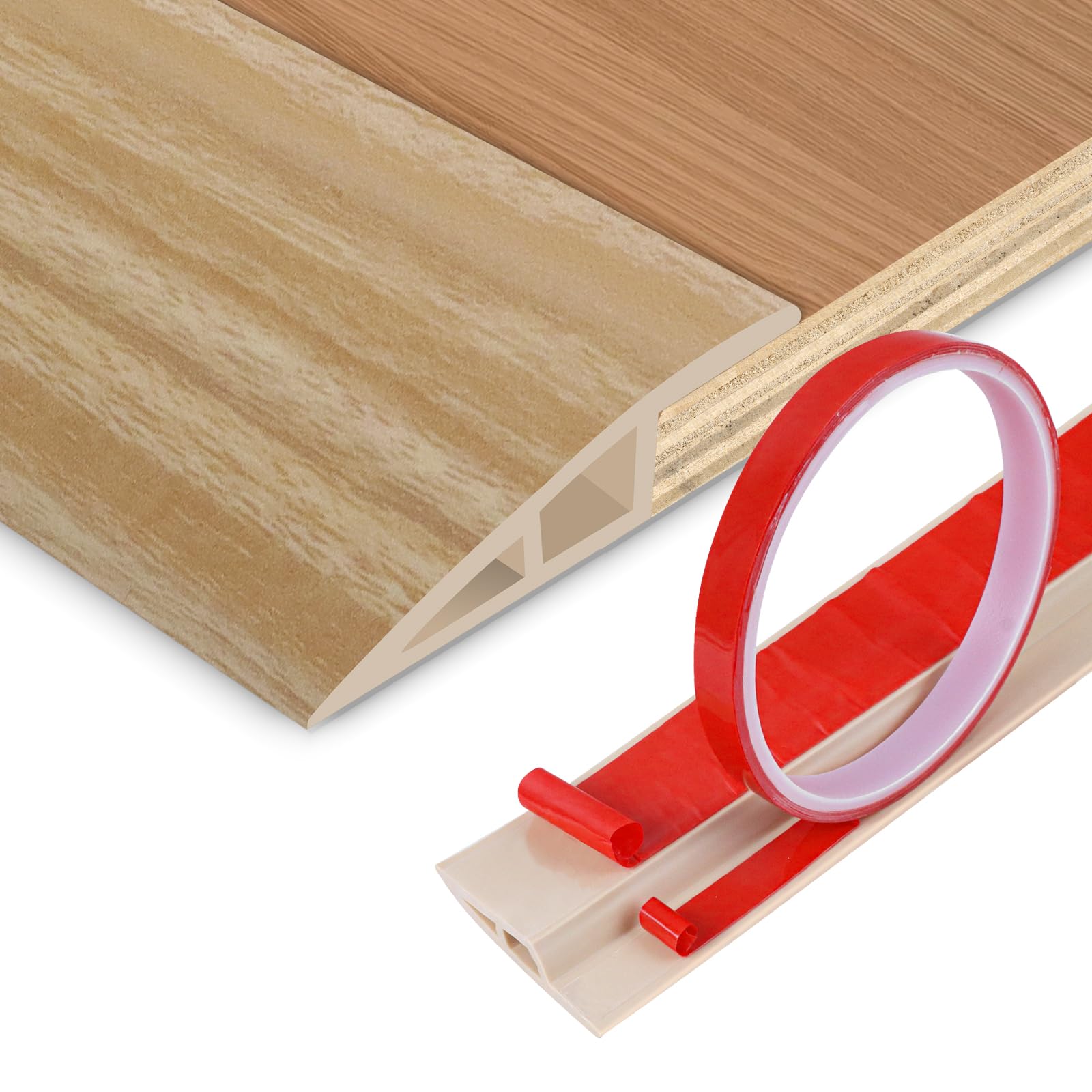 Snapklik.com : Floor Transition Strip Vinyl Door Threshold Ramp Self ...