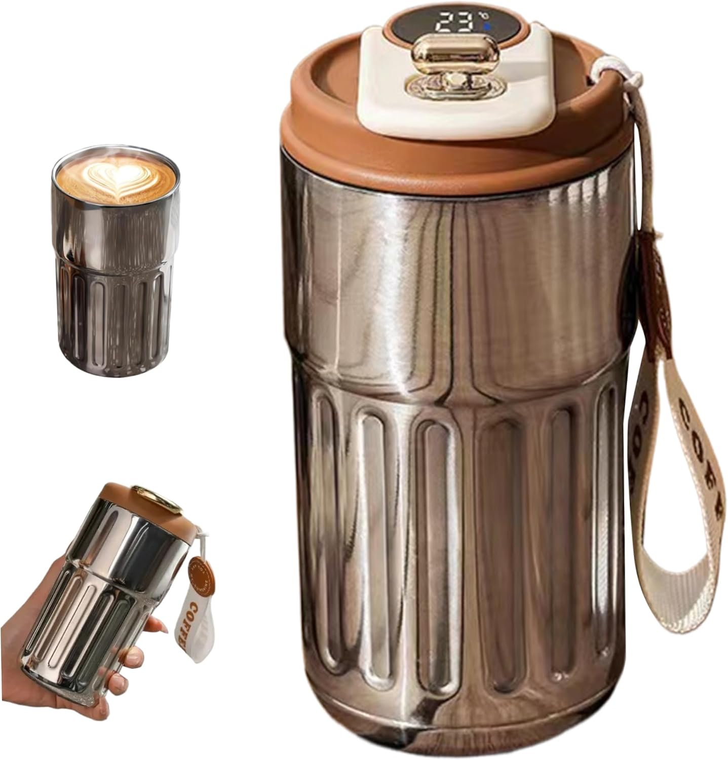 1PC Thermal Cups for Hot and Cold Drinks 410ml Smart Coffee Mug ...