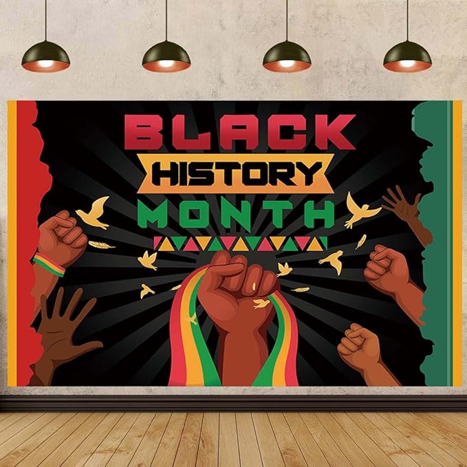 Amazon.com : Black History Month Backdrop African American Heritage ...