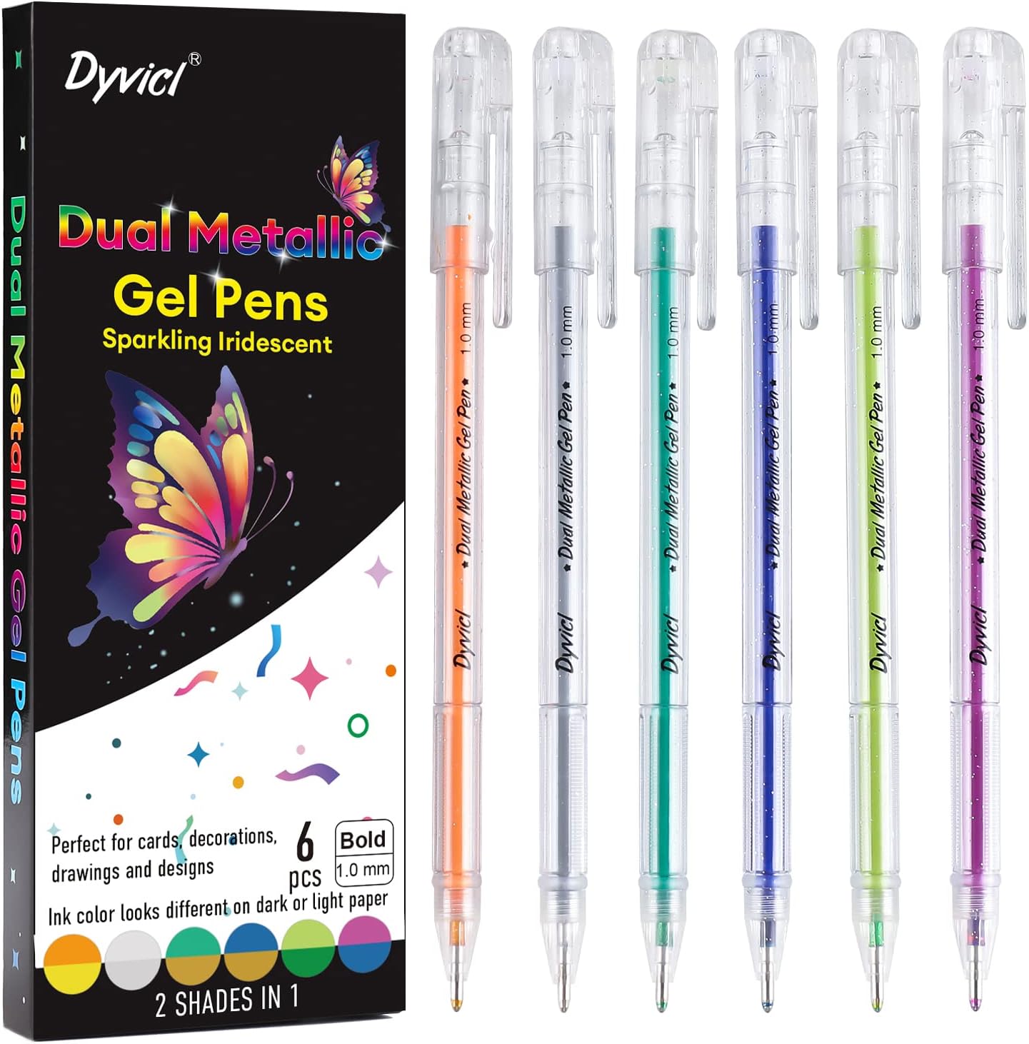 Amazon.com: Dyvicl Dual Metallic Gel Pen, 2nd Generation, Liquid ...