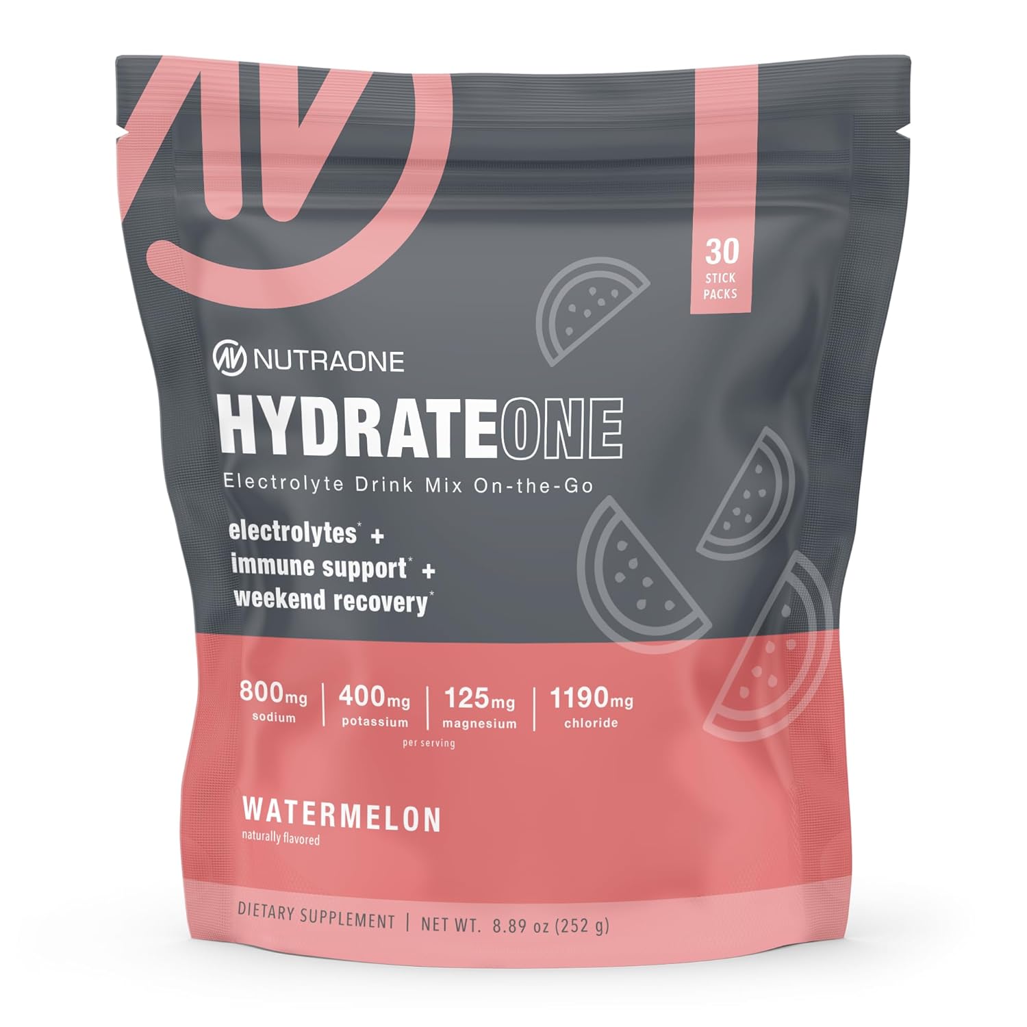 Amazon.com: HydrateOne, Electrolyte Drink Mix On-the-Go | Watermelon ...