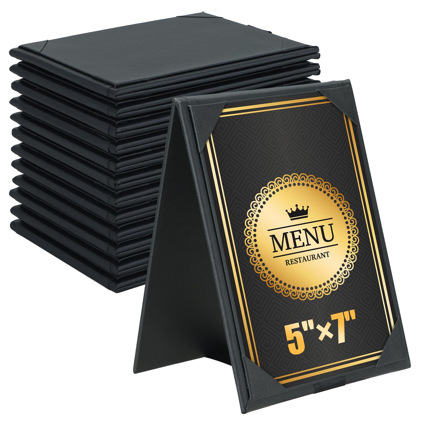 Snapklik.com : FLKQC PU Leatherette Table Tents, 12 Pack Double-Sided ...