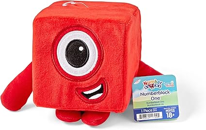 Amazon.com: hand2mind Numberblocks One Plush, Plush Figure Toys ...