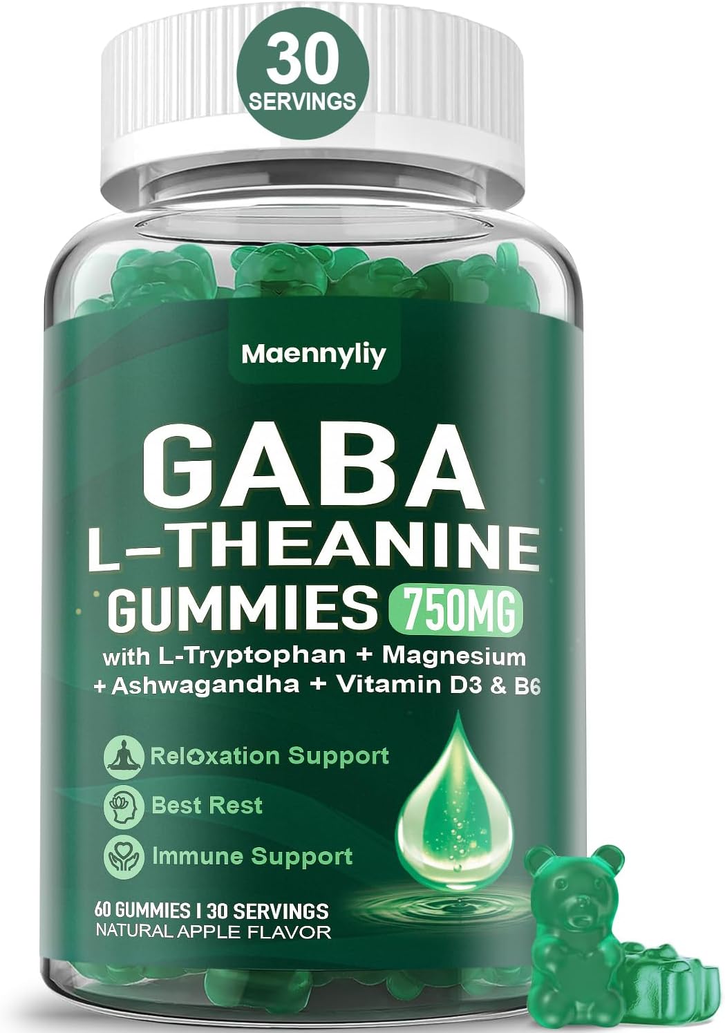 Amazon.com: HOLLEGEND GABA Gummies, Sugar-Free Stress Relief Gummies for Adults, High-Potency ...