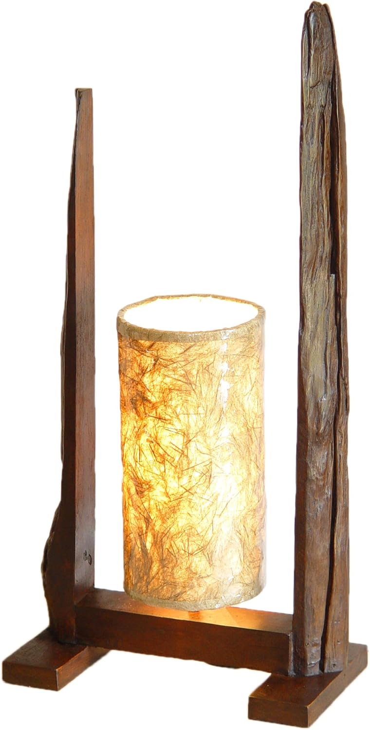 Exclusive Thai Decor Hand Made Teak Wood Table Lamp from Northern ...