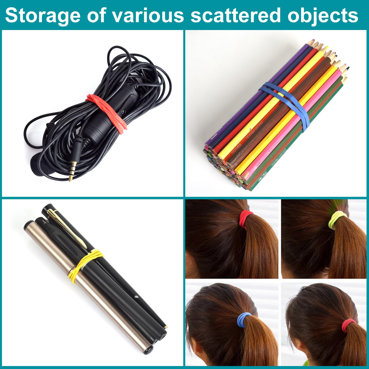 Snapklik.com : Rubber Bands - Assorted Size And Color 0.5 Lb