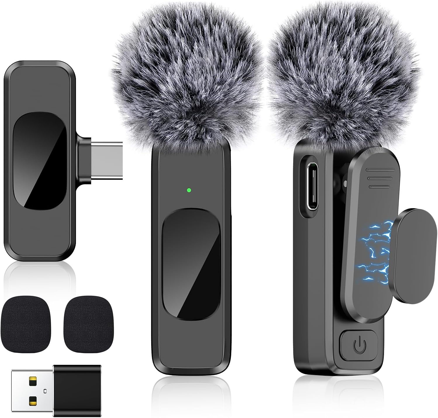 Amazon.com: USB C Wireless Lavalier Microphone for Type-C,Android Phone ...