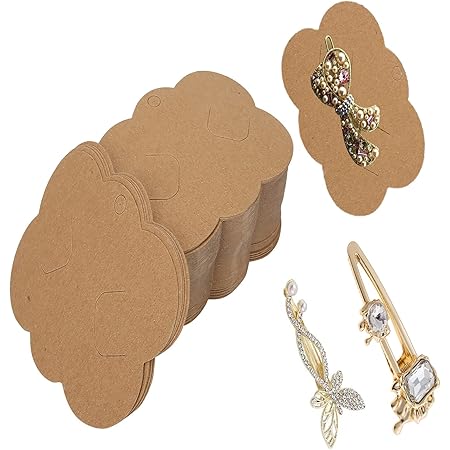 Amazon.com : 100Pcs Hair Clip Display Cards Kraft Paper Hair Bow Holder ...
