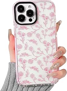 Amazon.com: NITITOP Compatible for iPhone 14 Pro Case Cute Flower Floral Clear for Women Girl ...