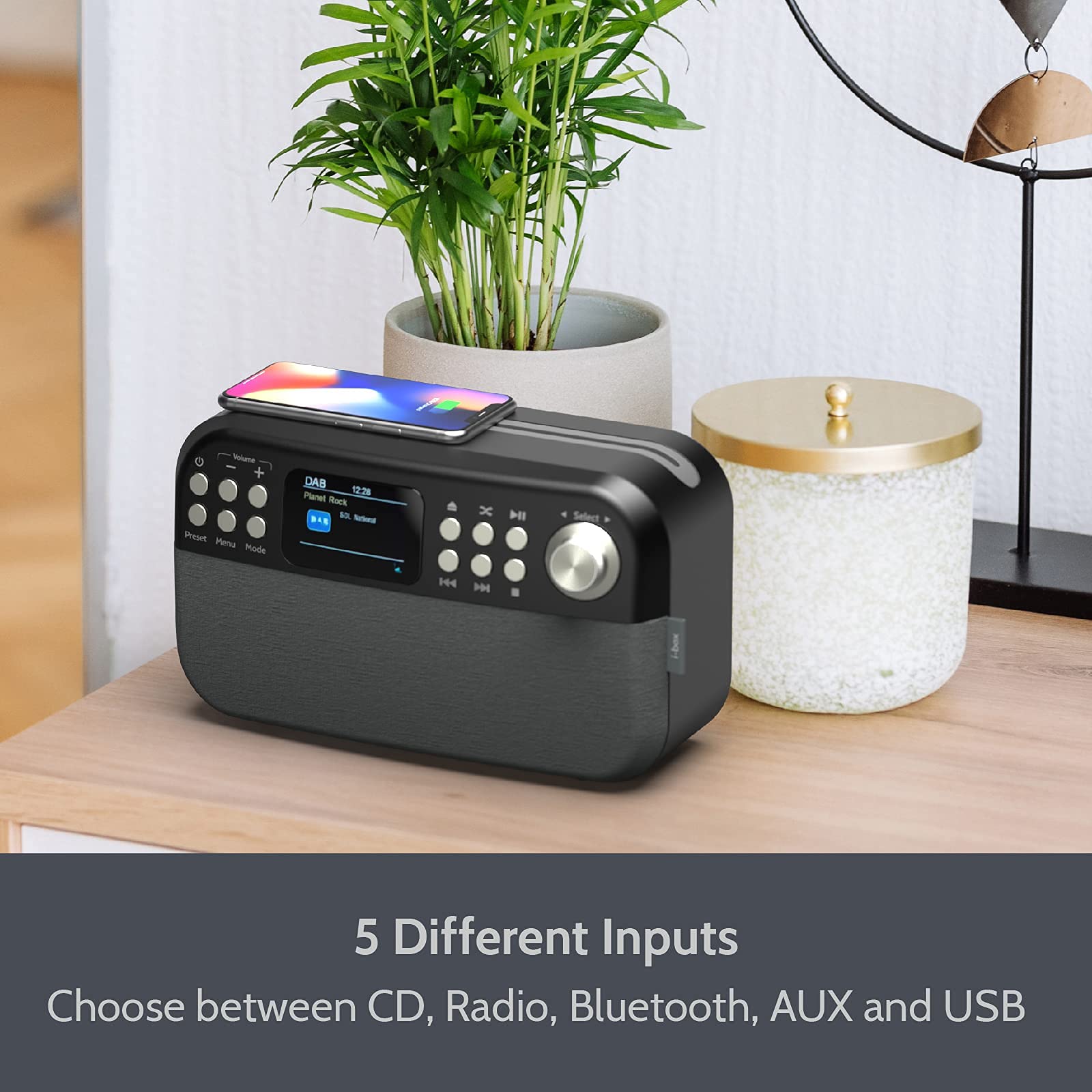 CD Player DAB/DAB+/FM Radio, Home Audio HiFi System with Bluetooth, 10W ...